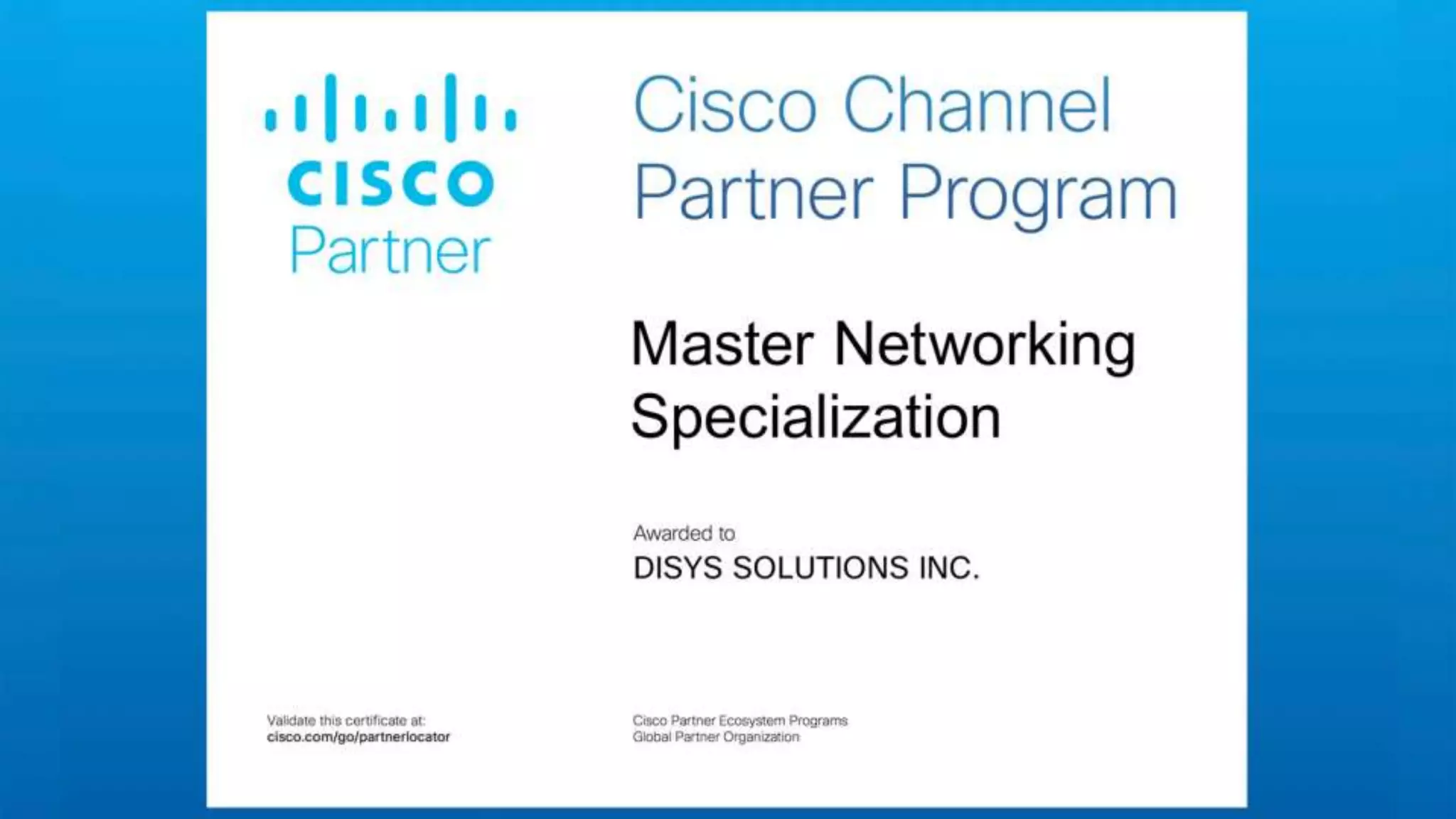DSI Achieves Cisco Master Networking Specialization | PPTX ...