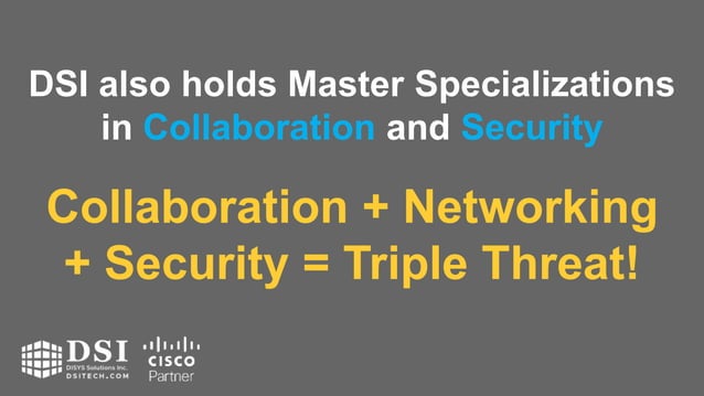 DSI Achieves Cisco Master Networking Specialization | PPTX ...