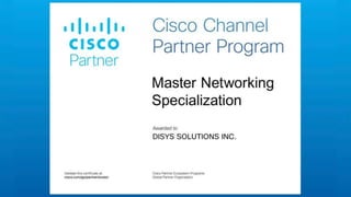 DSI Achieves Cisco Master Networking Specialization | PPTX | Telecommunications Industry ...