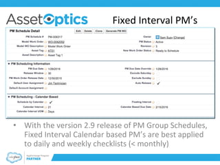 AssetOptics PM Scheduling Webinar 1/28/16 | PPT