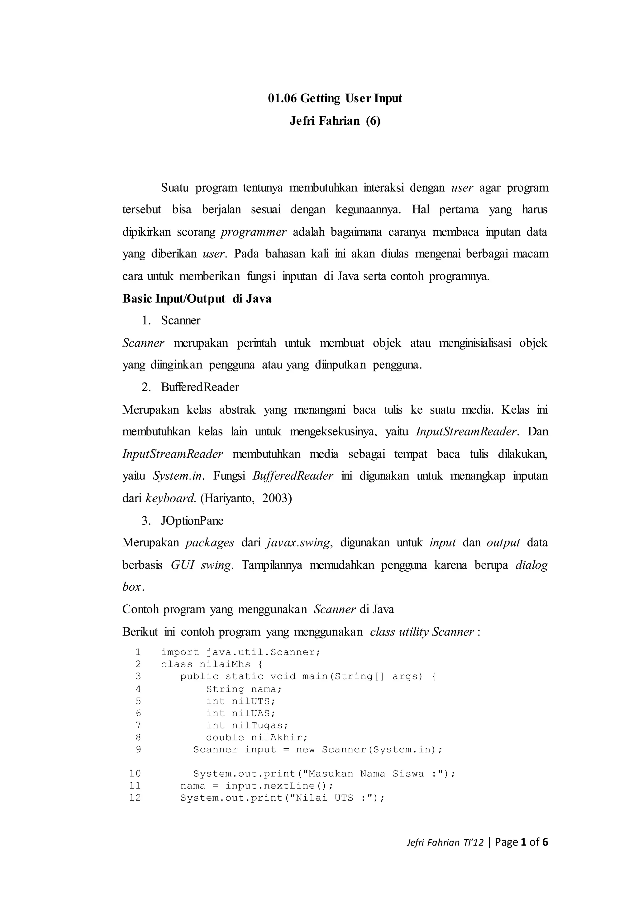 01.06 Java SE_getting user input | DOCX