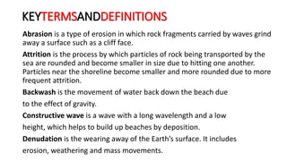 CAMBRIDGE GEOGRAPHY A2 REVISION - COASTAL ENVIRONMENTS: 8.1 WAVES ...