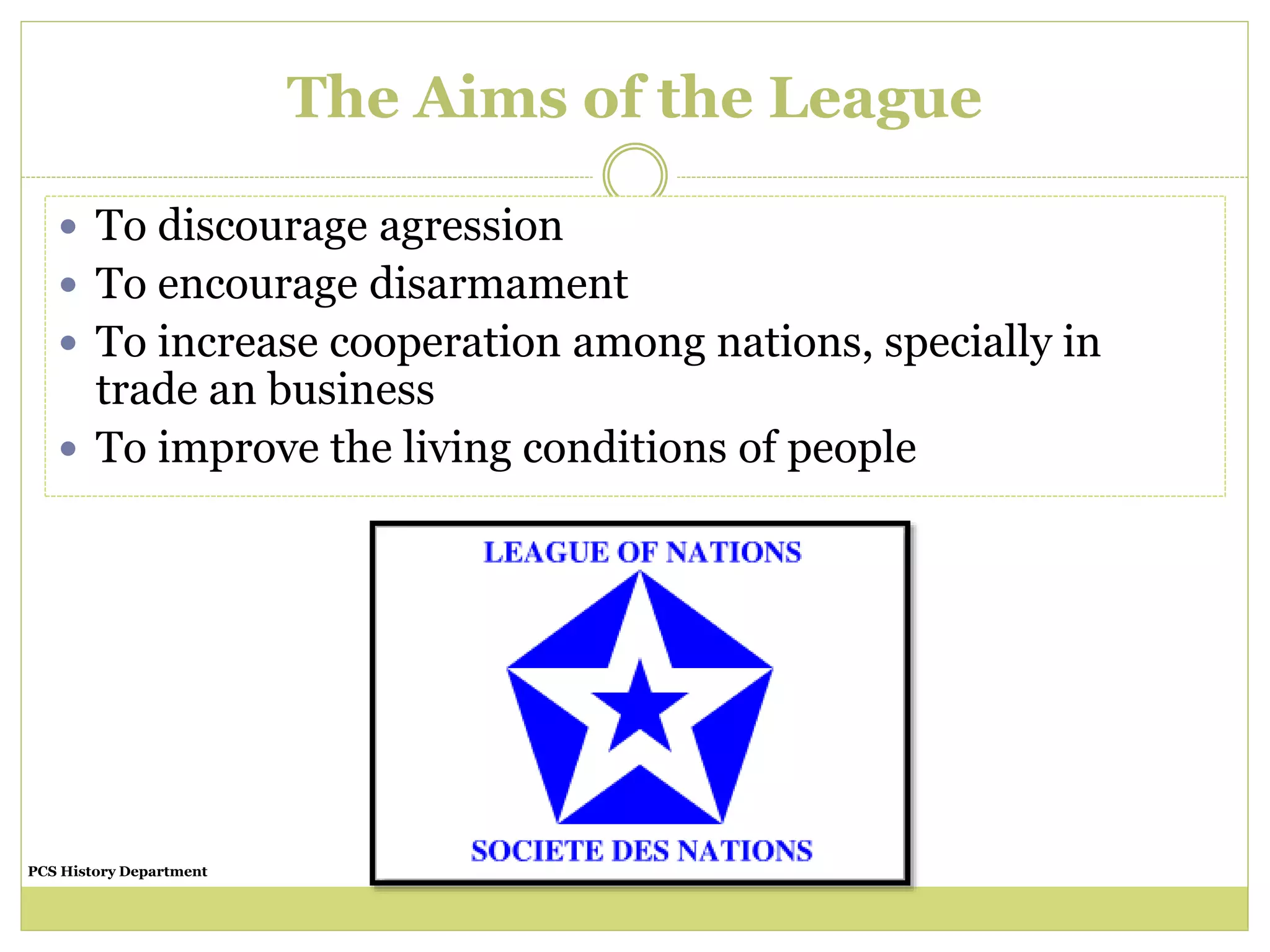 CAMBRIDGE IGCSE/AS HISTORY: THE LEAGUE OF NATIONS 1919-1939 | PPTX