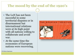 CAMBRIDGE IGCSE/AS HISTORY: THE LEAGUE OF NATIONS 1919-1939 | PPTX