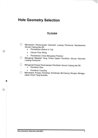 01. hole geometry selection | PDF