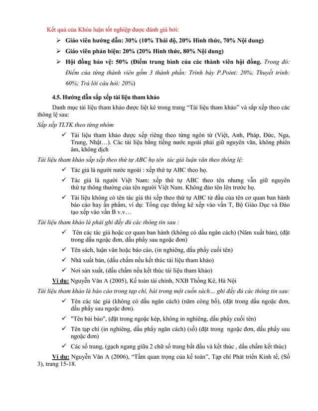 01.huong dan trinh bay khoa luan | PDF