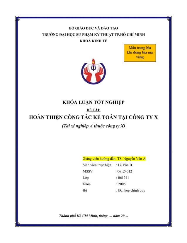 01.huong dan trinh bay khoa luan | PDF