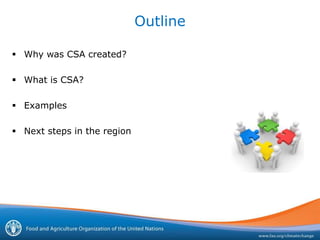 Climate smart agriculture origins | PPT