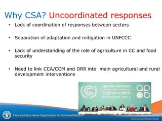 Climate smart agriculture origins | PPT