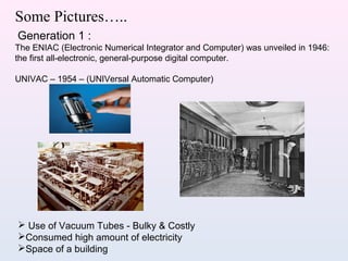 Introduction to computer - History - Generation | PPT