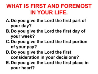 first and foremost | PPT