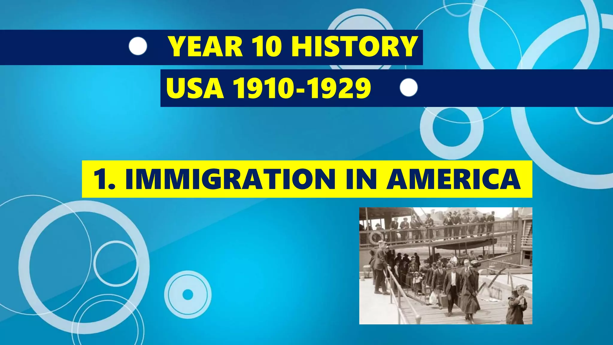 HISTORY YEAR 10: IMMIGRATION IN AMERICA, AN ISSUE? | PPTX