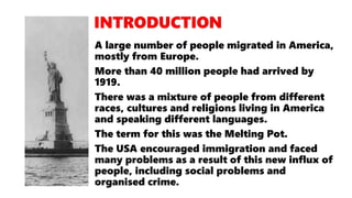 HISTORY YEAR 10: IMMIGRATION IN AMERICA, AN ISSUE? | PPT