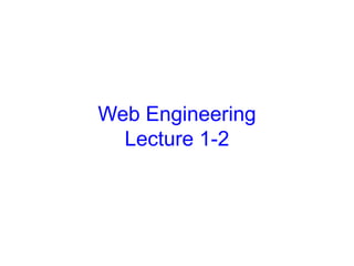 01. 02. html web engineering html & introduction | PPT