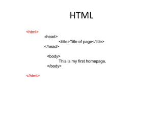 01. 02. html web engineering html & introduction | PPT
