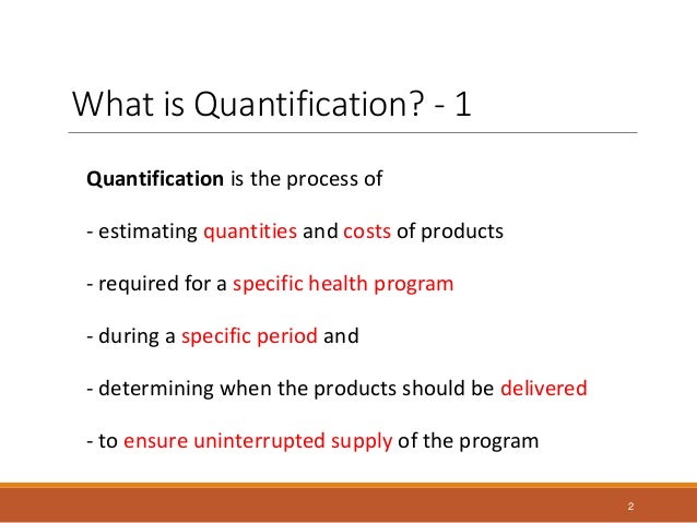 01. quantification