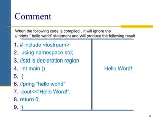 Beginner C++ easy slide and simple definition with questions | PPT