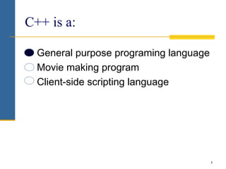 Beginner C++ easy slide and simple definition with questions | PPT