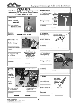 energy year 7-8 | PDF