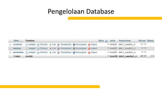01. pengelolaan database, tabel upload | PPT