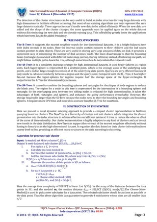 EFFICIENT INDEX FOR A VERY LARGE DATASETS WITH HIGHER DIMENSION | PDF