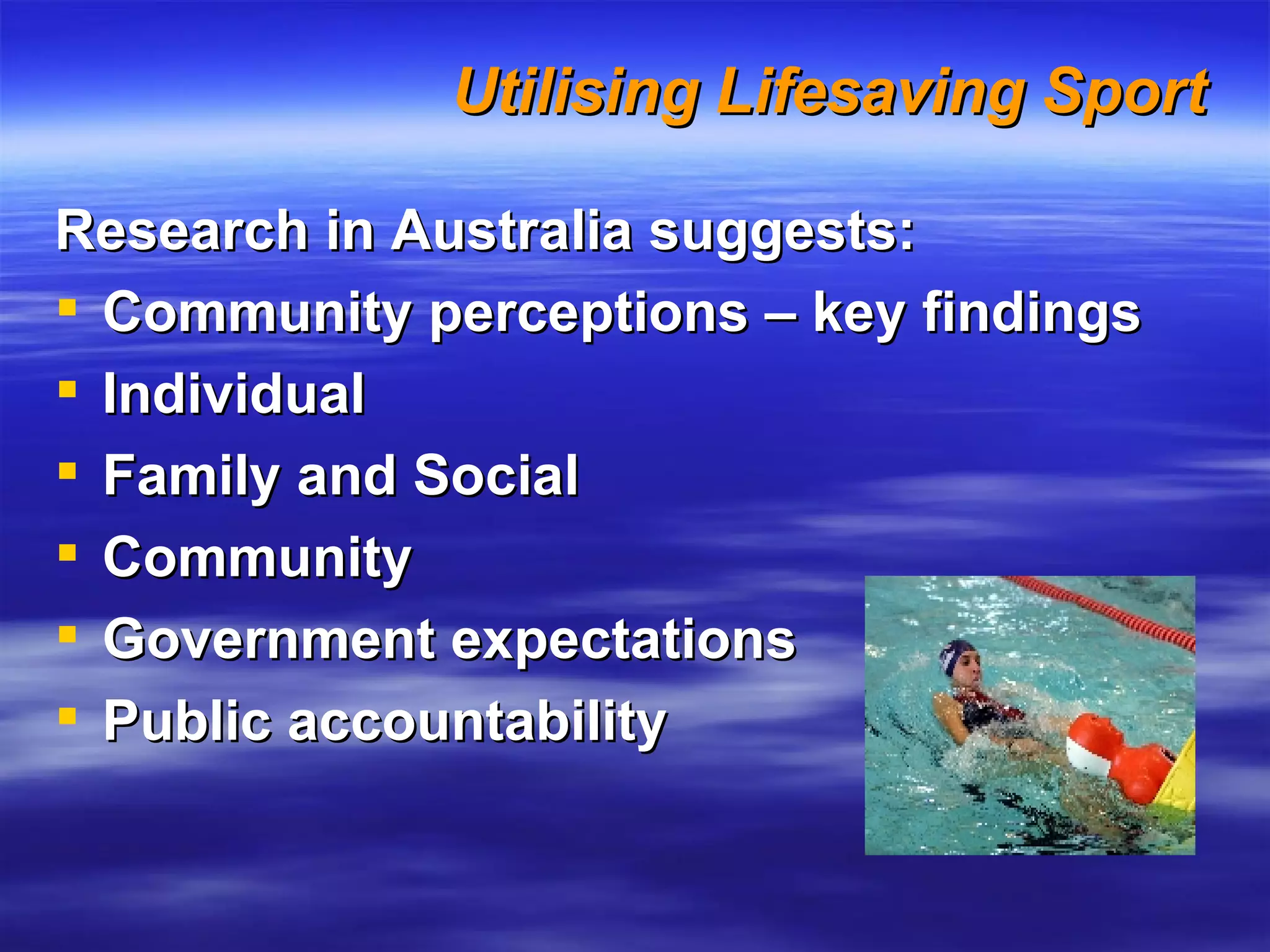 Positioning of Lifesaving Sport | PPS