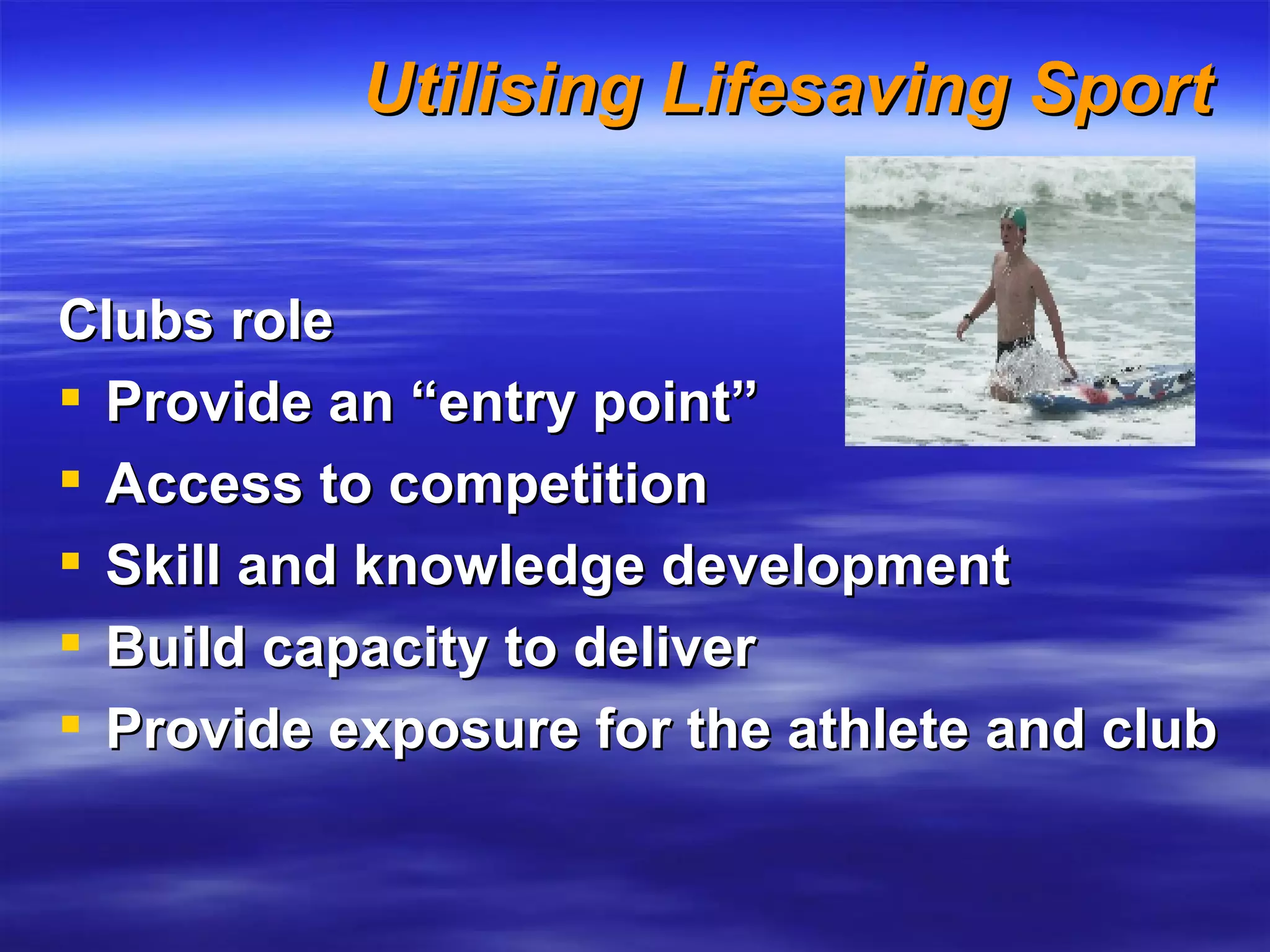 Positioning of Lifesaving Sport | PPS