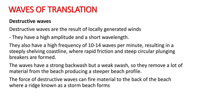 A2 CAMBRIDGE GEOGRAPHY: COASTAL ENVIRONMENTS - WAVE, MARINE AND SUB ...