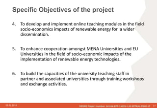 Introduction to DESIRE Project by Dr. Louy Qoaider | PPT
