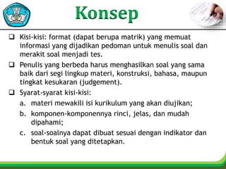 01. teknik penyusunan kisi kisi soal revisi | PPTX