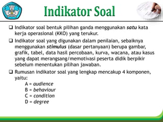 01. teknik penyusunan kisi kisi soal revisi | PPTX