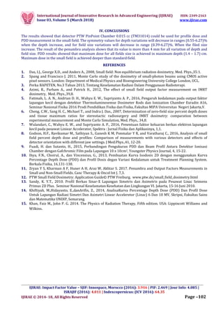 PROFILE DOSE AND PDD ANALYSIS IN SMALL PHOTON FIELD WITH PTW PINPOINT CHAMBER 0.015cc | PDF
