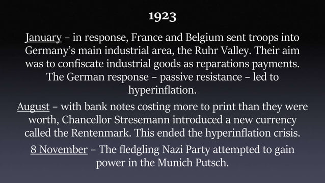 NAZI GERMANY: WEIMAR REPUBLIC 1924-1929 | PPTX | Currencies | Economy