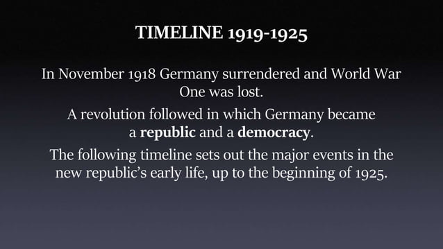 NAZI GERMANY: WEIMAR REPUBLIC 1924-1929 | PPTX | Currencies | Economy
