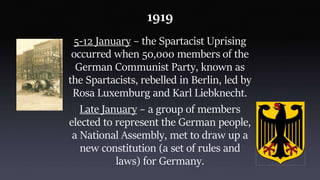 NAZI GERMANY: WEIMAR REPUBLIC 1924-1929 | PPTX