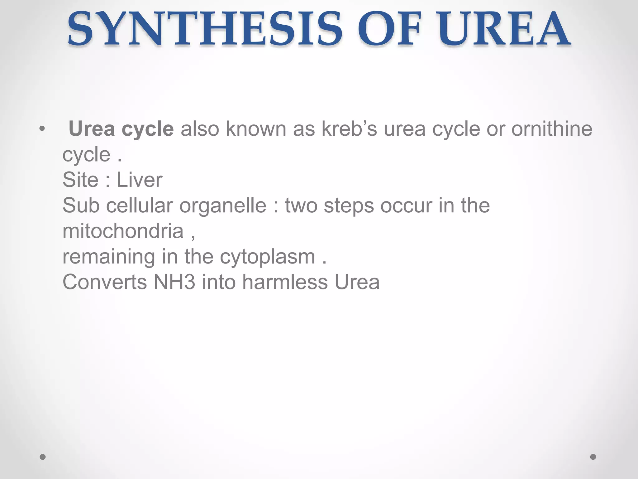 urea-Chemical Pathology | PPTX