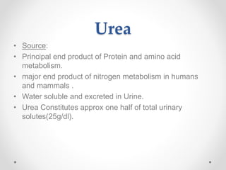 urea-Chemical Pathology | PPTX