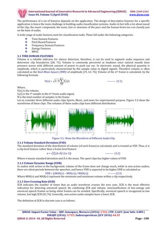 CONTENT BASED AUDIO CLASSIFIER & FEATURE EXTRACTION USING ANN TECNIQUES | PDF