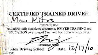 Certified Trained Driver | PPT