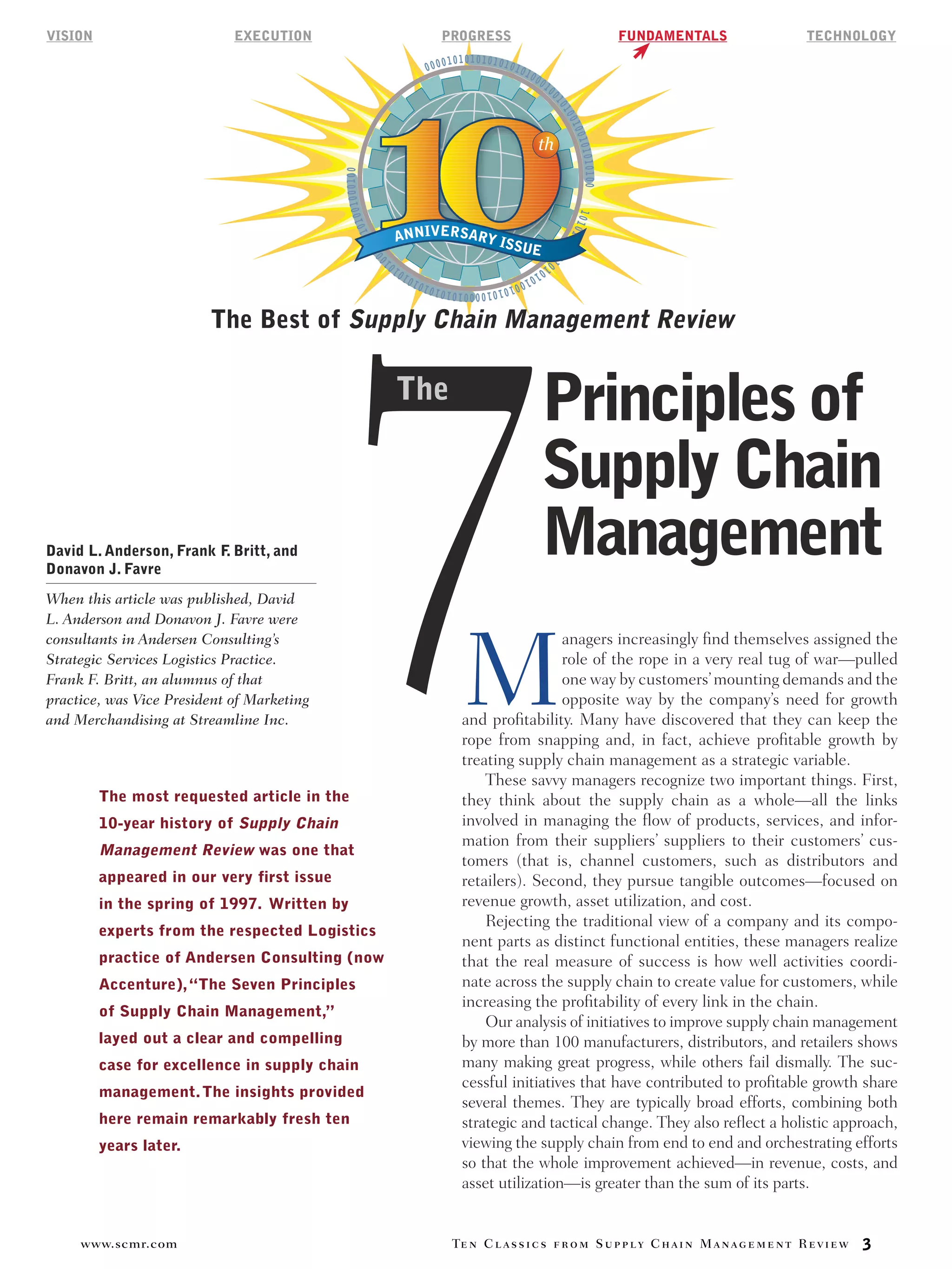 01.seven principles scm | PDF