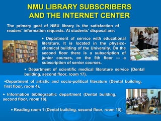 Library of Bogomolets National Medical University | PPT