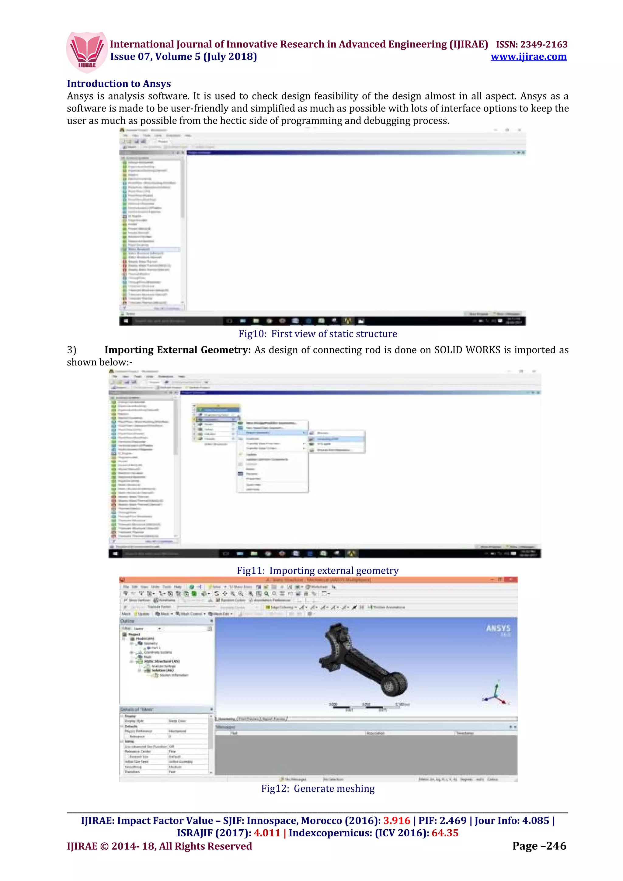 COMPARATIVE ANALYSIS AND DESIGN OF CONNECTING ROD | PDF