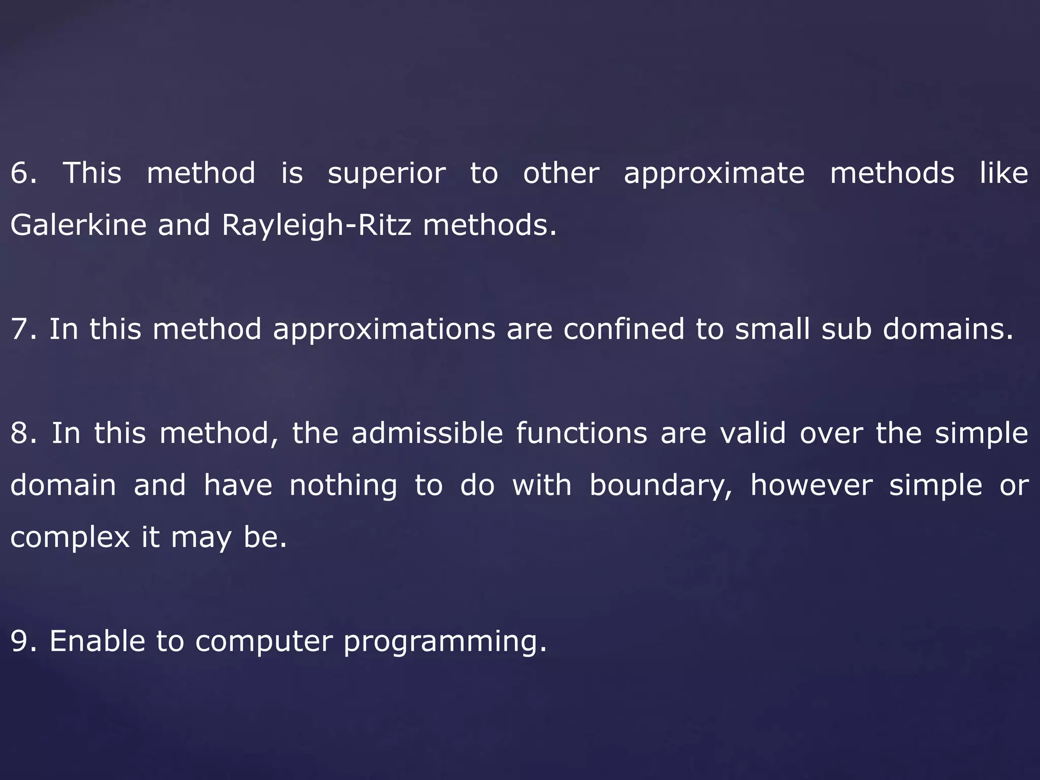 01. steps involved, merits, demerits & limitations of fem | PPTX