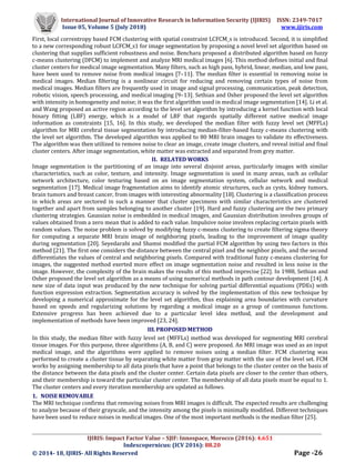FUZZY SEGMENTATION OF MRI CEREBRAL TISSUE USING LEVEL SET ALGORITHM | PDF
