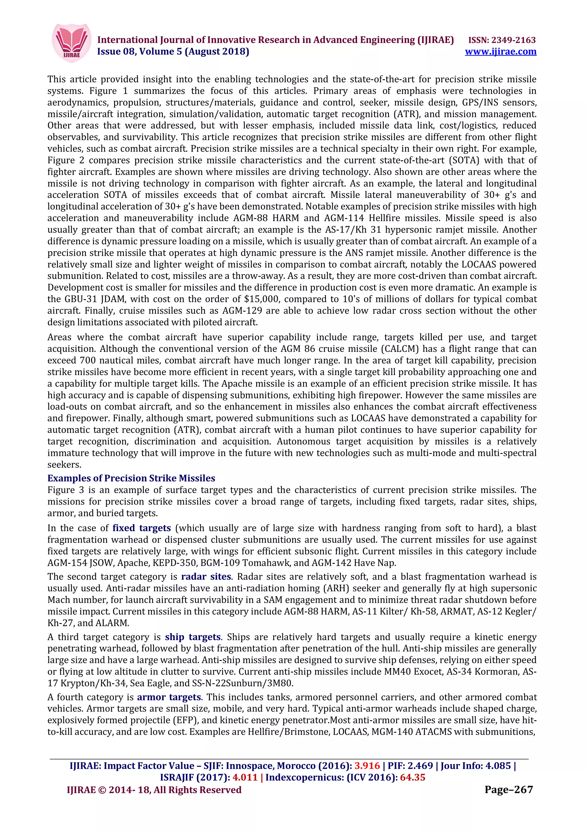 A BRIEF REVIEW OF FUTURE PRECISION STRIKE MISSILE SYSTEMS | PDF