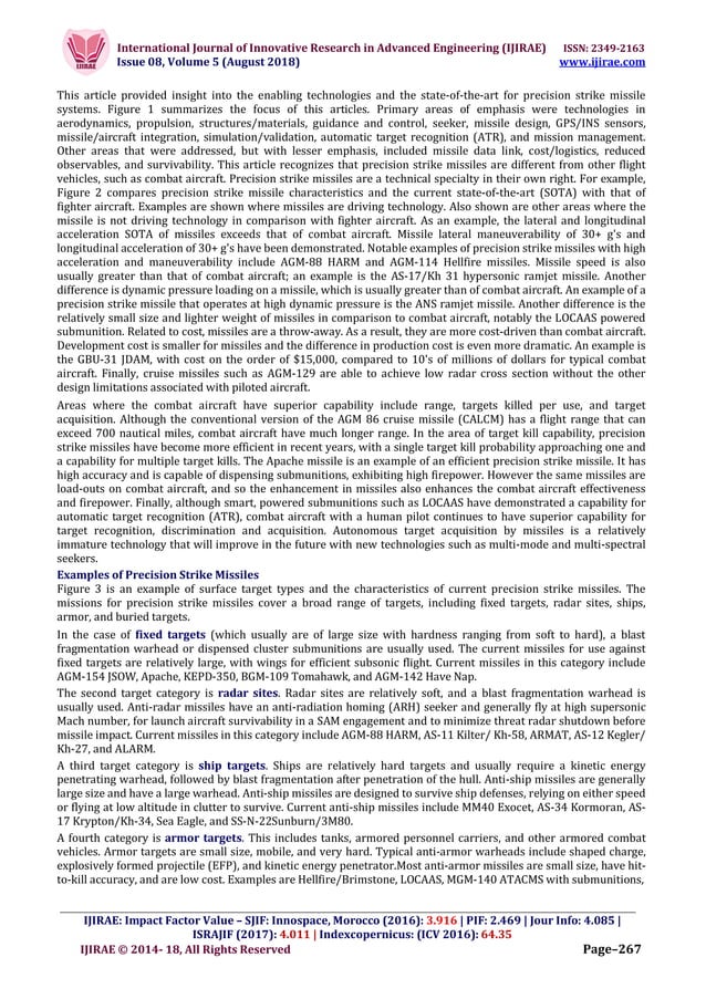 A BRIEF REVIEW OF FUTURE PRECISION STRIKE MISSILE SYSTEMS | PDF