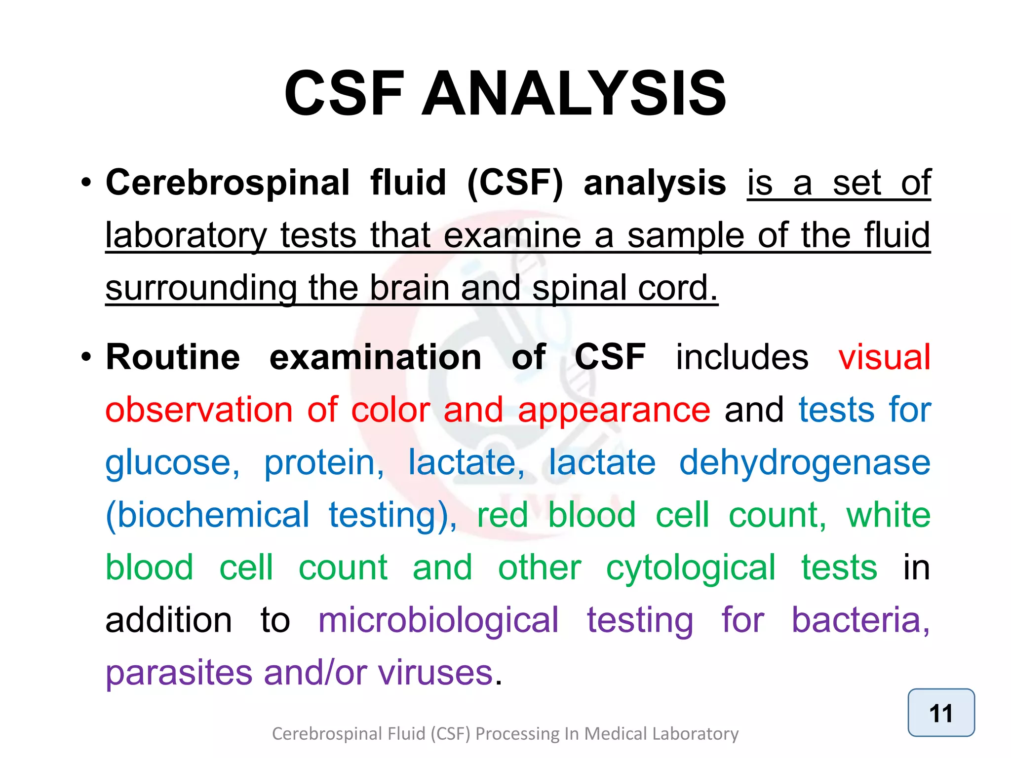 CSF processing in medical laboratory (01) | PDF