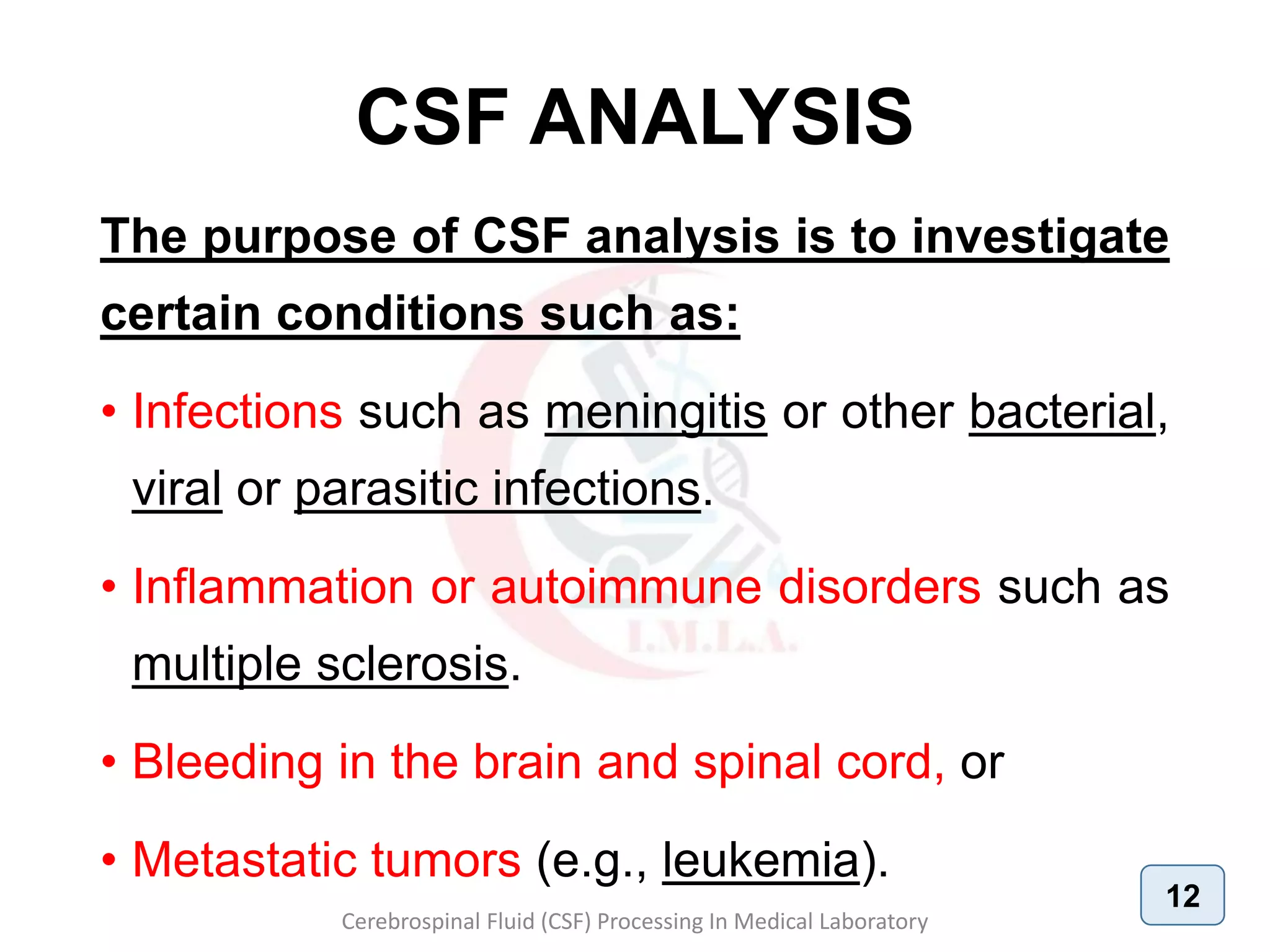 CSF processing in medical laboratory (01) | PDF