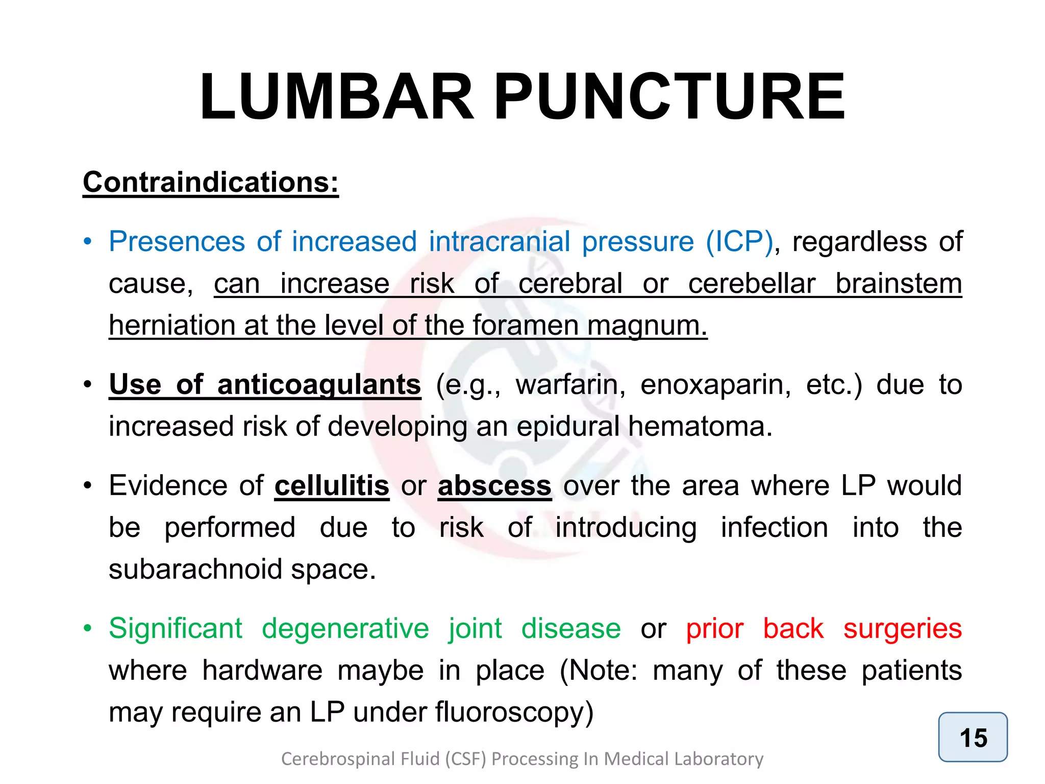 CSF processing in medical laboratory (01) | PDF