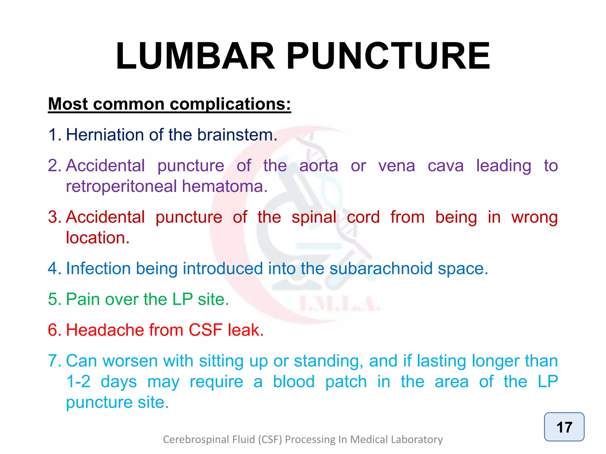 CSF processing in medical laboratory (01) | PDF